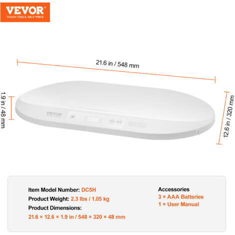 VEVOR Báscula digital para bebes, báscula para bebes con cinta metrica ...