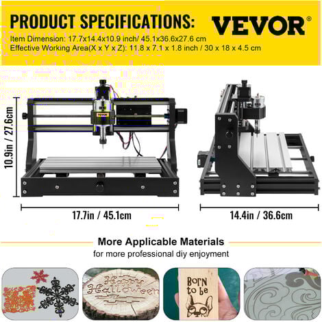VEVOR Grabado Láser Cnc 3018 Pro Cnc 3018 500mw Máquina CNC Grabador Láser Máquina de Grabado ...
