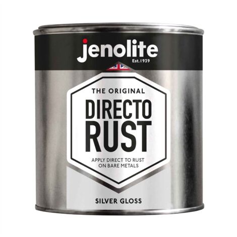 Silver - 1 Litre Tin - JENOLITE Directorust Metallic Gloss Paint ...