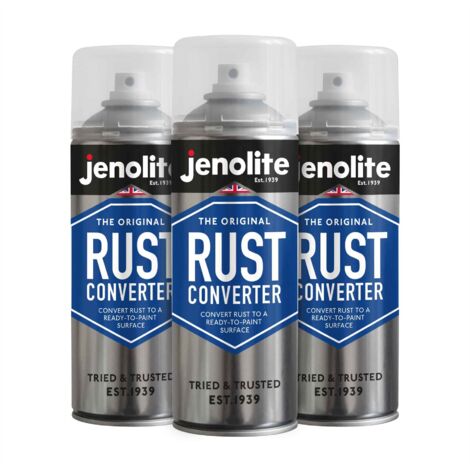 3 x 400ml Aerosol - JENOLITE Rust Converter Aerosol - Convert Rust to ...