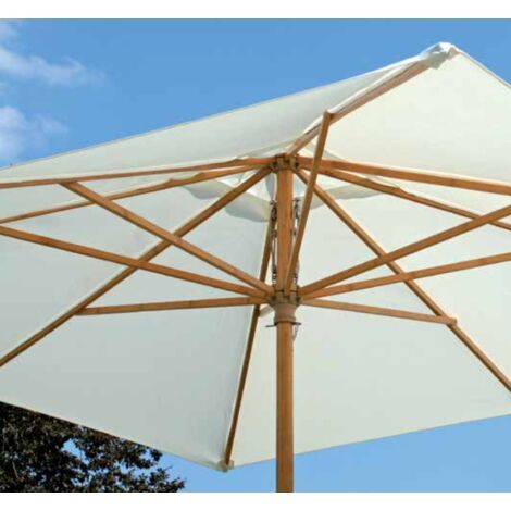 Parasol rectangulaire 3x2 mètres avec structure en bambou avec toile de ...