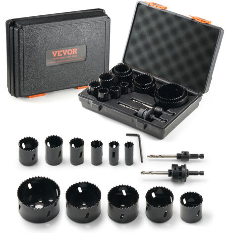 VEVOR Lochsäge Set Bimetall, 11-tlg. Lochblätter, 2 Lochbohrer ...
