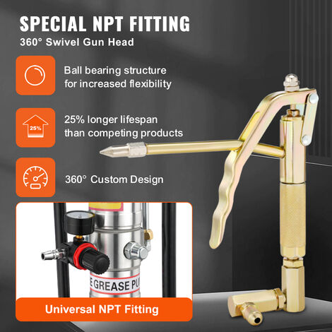 VEVOR Fettpumpe 12L Luftbetriebene Fettpumpe 0,6–0,8 MPa ...