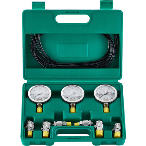 VEVOR Hydraulikdruck-Testset, 250/400/600 bar, 3 Messgeräte, 6 ...