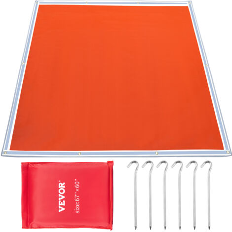 VEVOR Schweißerschutzdecke 1,7x1,5m Schweißdecke bis 550 ...