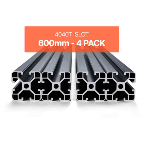 VEVOR 4er Set 600 mm T-Nut 4040 Aluminium-Strangpressprofil, eloxierte ...