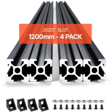 VEVOR 4er Set Aluprofil 1200 mm T-Nut 2020 Aluminium-Strangpressprofil ...
