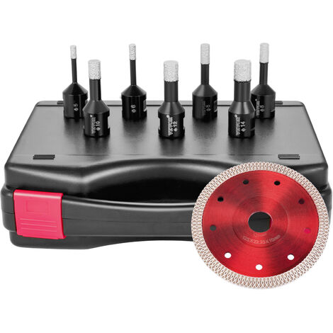 VEVOR Diamantbohrer Lochsägen Set 7-tlg 6/6/8/8/10/12/14 mm Durchmesser ...