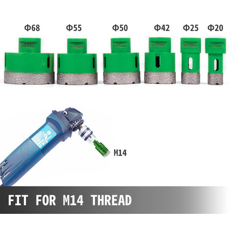 Vevor Profi Diamant Lochsäge M14 Diamantbohrer Set Mit 6 ...
