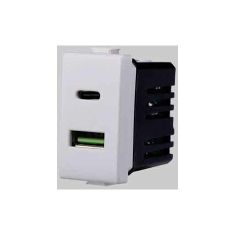 ALIMENTATORE DA INCASSO USB/USB-C 'SOLAR' 3.1A