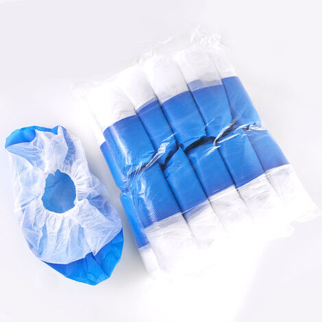 50 pcs Couvre-chaussures jetables imperméables antidérapants à haute ...