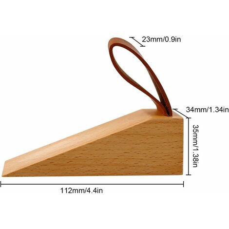 2 Pièces Cale Porte Bois, Bois de Hêtre Cale Porte, avec Coussinet en ...