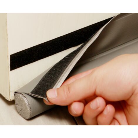 2 bandes d'étanchéité grises pour bas de porte, isolation phonique ...