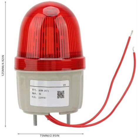 LED Lumière de Signal Stroboscopique 220V AC/3W, LED Clignotant Phare ...