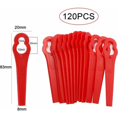 120pcs coupe-bordure en plastique,Lames de Coupe en Plastique,lames de rechange pour coupe ...