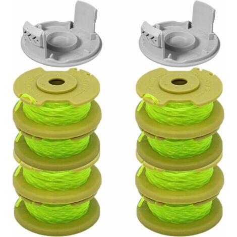 Lot de 8 bobines de rechange pour coupe-bordures compatibles Ryobi O NE Plus AC80RL3 18 V 24 V 40 V