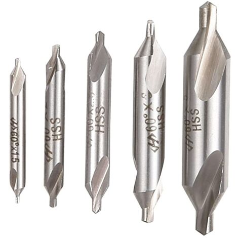 Foret a Centrer 5 Pièces Kit de Forets à Centrer 60 degrés en Métal ...