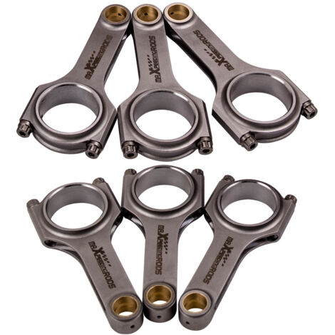 6Pcs Connecting Rod H-Beam Conrods for Nissan Skyline RB26 RB28 Engine ...
