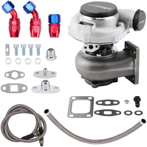 GT30 GT3037 GT3076 Turbo turbine 500HP 0.82 A/R + Oil Drain Return FEED ...