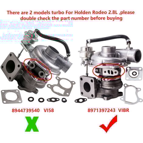 RHF4 RHF5 VIBR & Turbocompresseur pour HOLDEN Rodeo 4JB1T 2.8ltr 8971397242