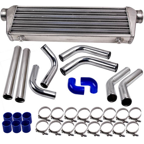 Universal Turbo Intercooler 27"x7"x2.5" & Aluminum Pipe Piping Hose ...