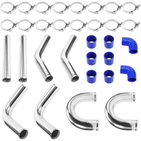 2.5" 63.5mm UNIVERSAL 8 PIECE ALLOY ALUMINIUM TURBO INTERCOOLER PIPE KIT