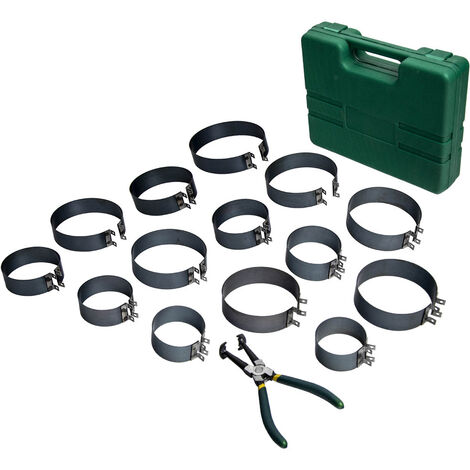 Piston Ring Compressor Cylinder Installer with Plier & 13 bands tool set