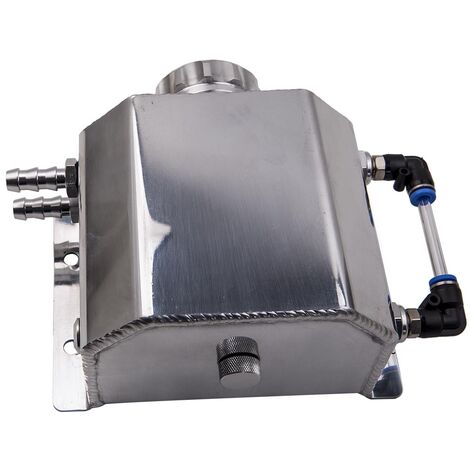 1000ML Alloy Aluminium Car Engine Oil Catch Can Breather Tank Bottle ...
