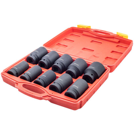 10PC 3/4 inch DRIVE DEEP IMPACT Socket Set 22-41mm HGV Long Reach ...