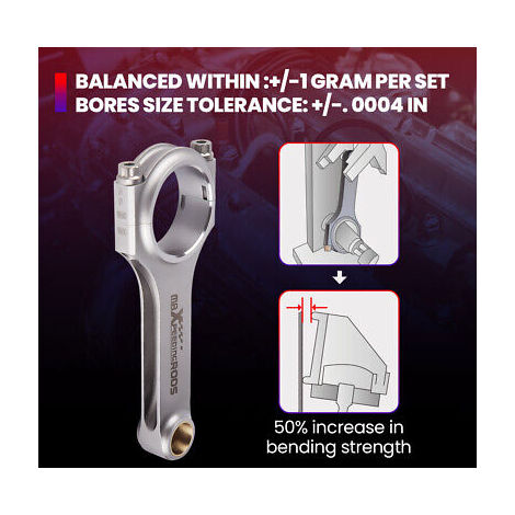 4x Steel Performance Conrods For VW Golf MK1 Rabbit 1.6L Diesel + ARP ...