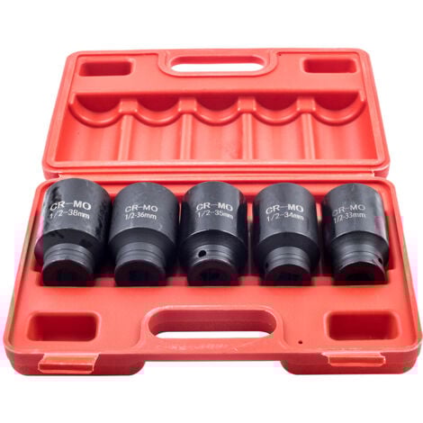 6 Points Axle Hub Nut DEEP IMPACT Socket Set 1/2"Dr Thin Wall Drive ...