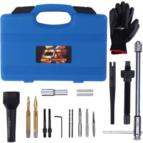 16PCS Damaged Heater Glow Plug Removal Remover Extractor Tools Set Kit