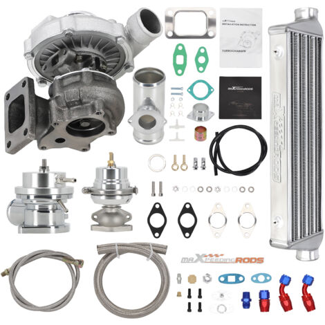 T04E Universal Turbo t3 Turbocharger Intercooler Oil Lines BOV Adapter Kit