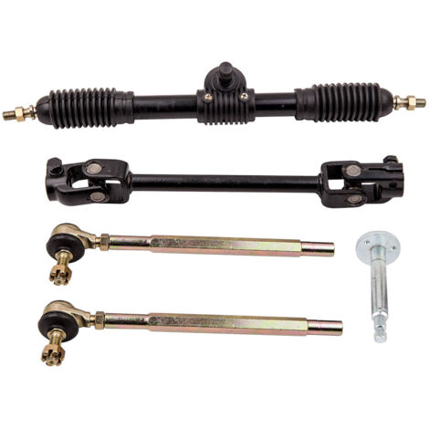 Steering Wheel Part Assembly For 110CC Go Kart Tie Rod Rack Adj. Shaft Kit