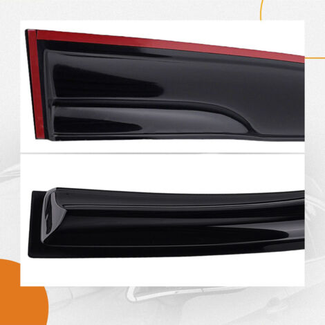 Side Window Rain Guards for VW Polo MK4 2002-2009 Wind Deflectors Black ...