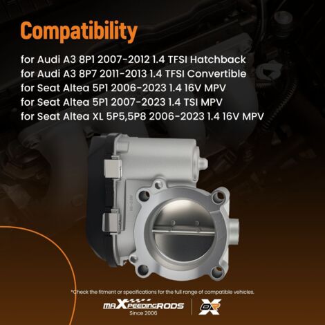 Throttle Body for Audi A3 8P1 Seat Altea Ibiza Skoda Fabia 1.4 TFSI ...