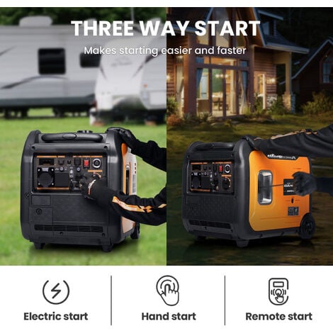 5500W Portable Inverter Generator Petrol Silent Pure Sine Wave ...