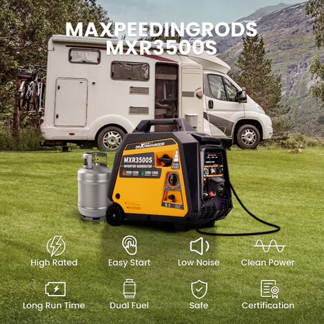 3500W Dual Fuel Portable Inverter Generator,Electric Start,Petrol ...