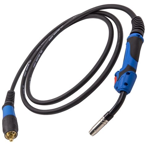 MB15 4M MIG Welding Torch Euro Connector Gun Gas Gasless Conversion for ...