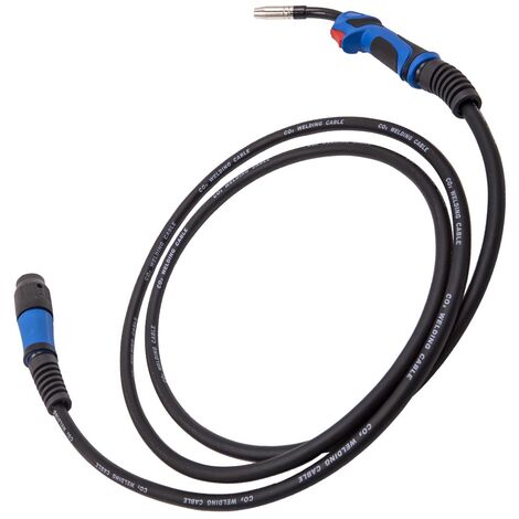 MB15 4M MIG Welding Torch Euro Connector Gun Gas Gasless Conversion for ...