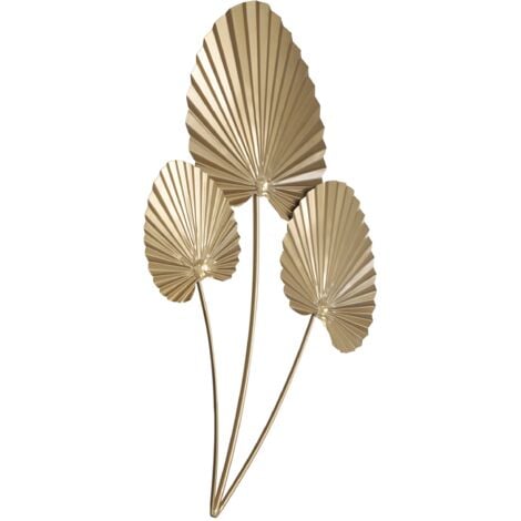 EGLO LIVING Wanddeko Chikuma, elegantes 3D Wandbild im Blatt-Design ...