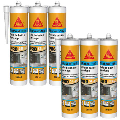 SIKA Sikaseal-180 Badezimmer & Fliesen Silikon-Dichtmasse - Weiß ...