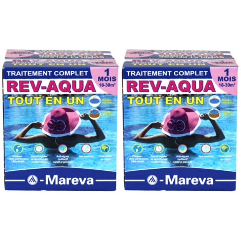 2er-Set Rev-Aqua MAREVA Komplettbehandlung für Pools von 18 bis 30 m3 ...