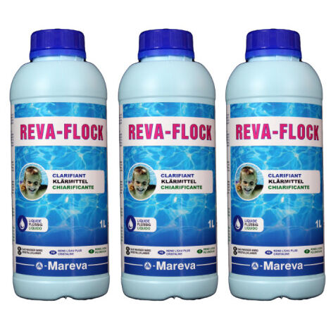 MAREVA Pool-Klärmittel 3er-Set - 1 L - 150019Ux3