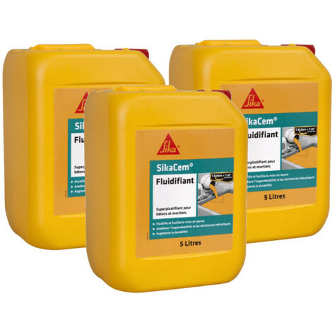 Set von 3 hoch wasserreduzierenden Superlastifizierern SIKA SikaCem ...