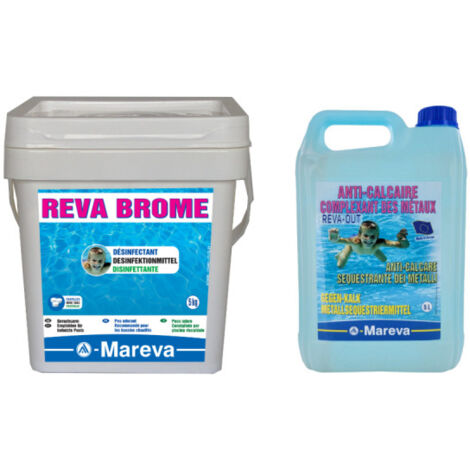 MAREVA Pack - Bromtabletten - 5kg - Anti-Kalk Reva-out - 5L