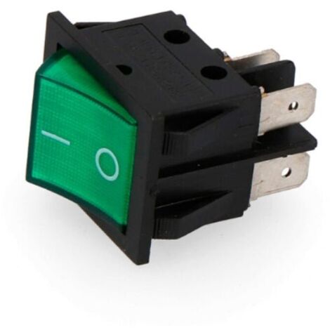 Interrupteur Simple Bipolaire 15A 250V Vert - SILAMP