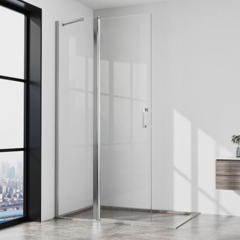 Walk In Dusche, Duschwand Glas 120 x 185 cm mit Festglas Walk In ...