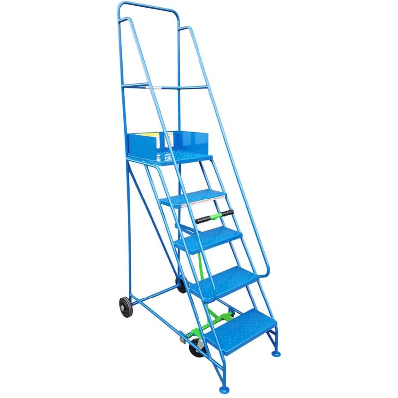2 Step Narrow Industrial Mobile Step --Blue