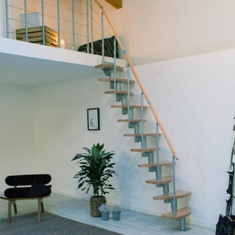 14 Tread Grand Modular Space Saving Stairs